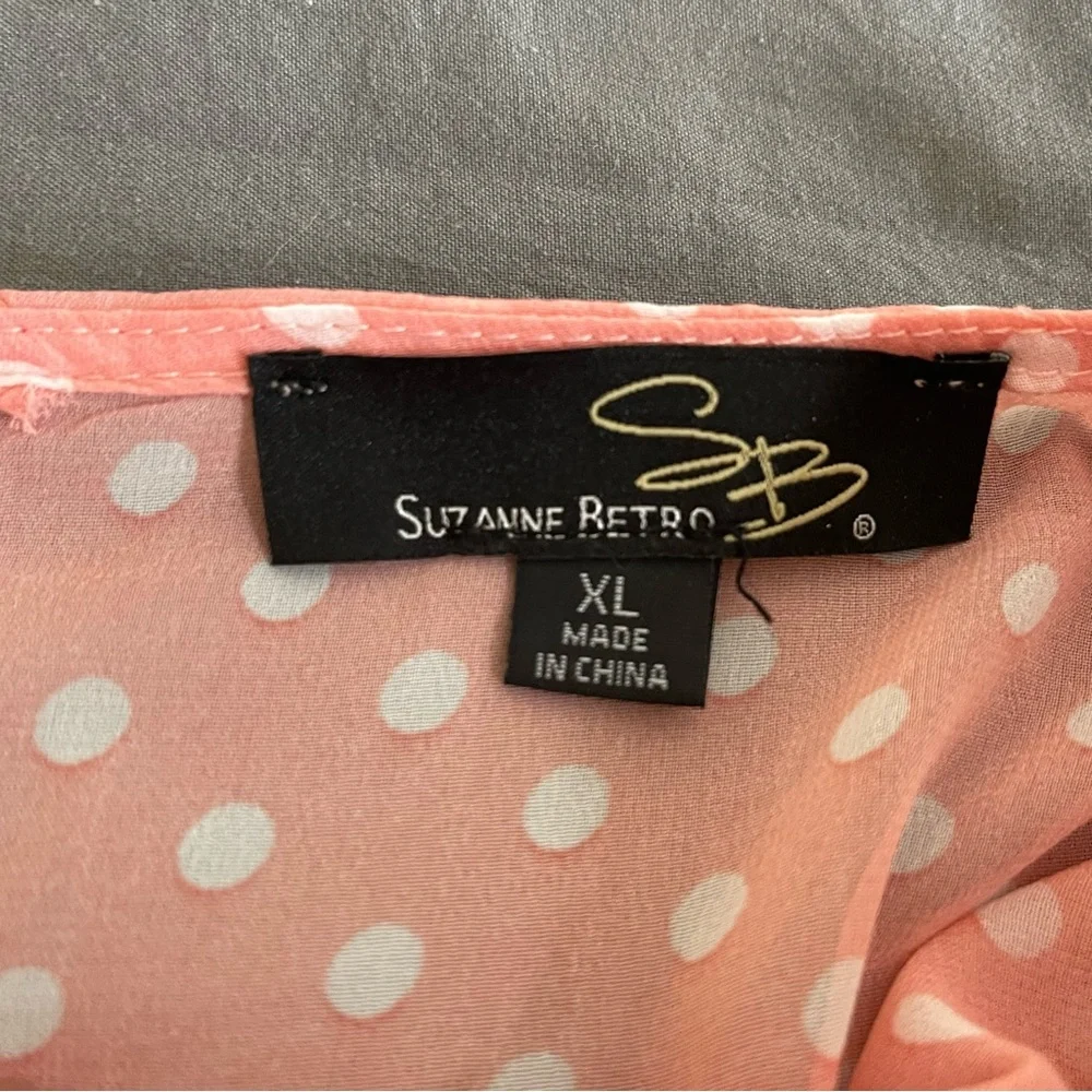 Suzanne Betro | Tops | Suzanne Betro Pink Polka Dot Top Whimsy Girl ...
